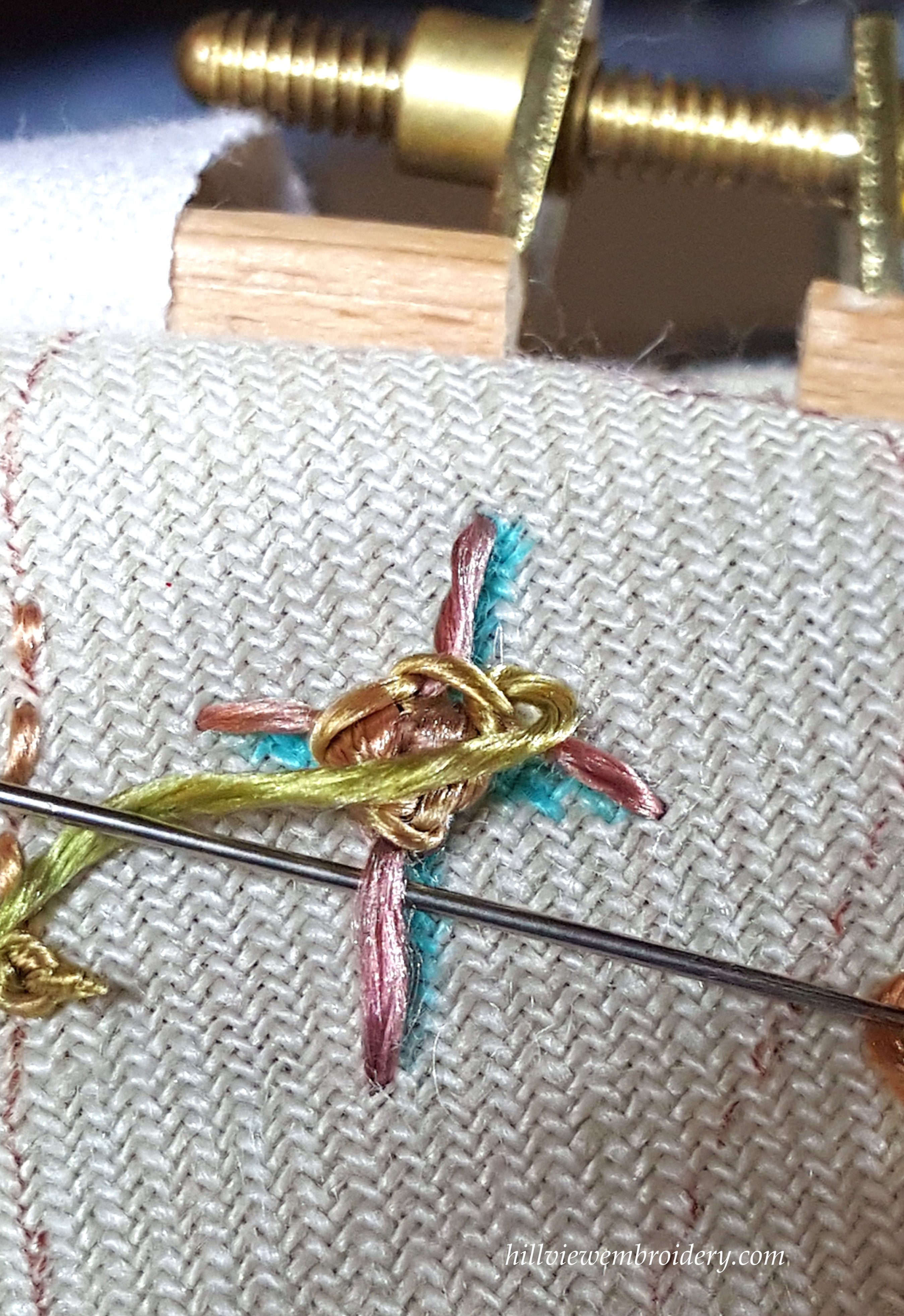 TAST 2016 Stitch 32 – Raised Cross stitch Flower - Hillview Embroidery