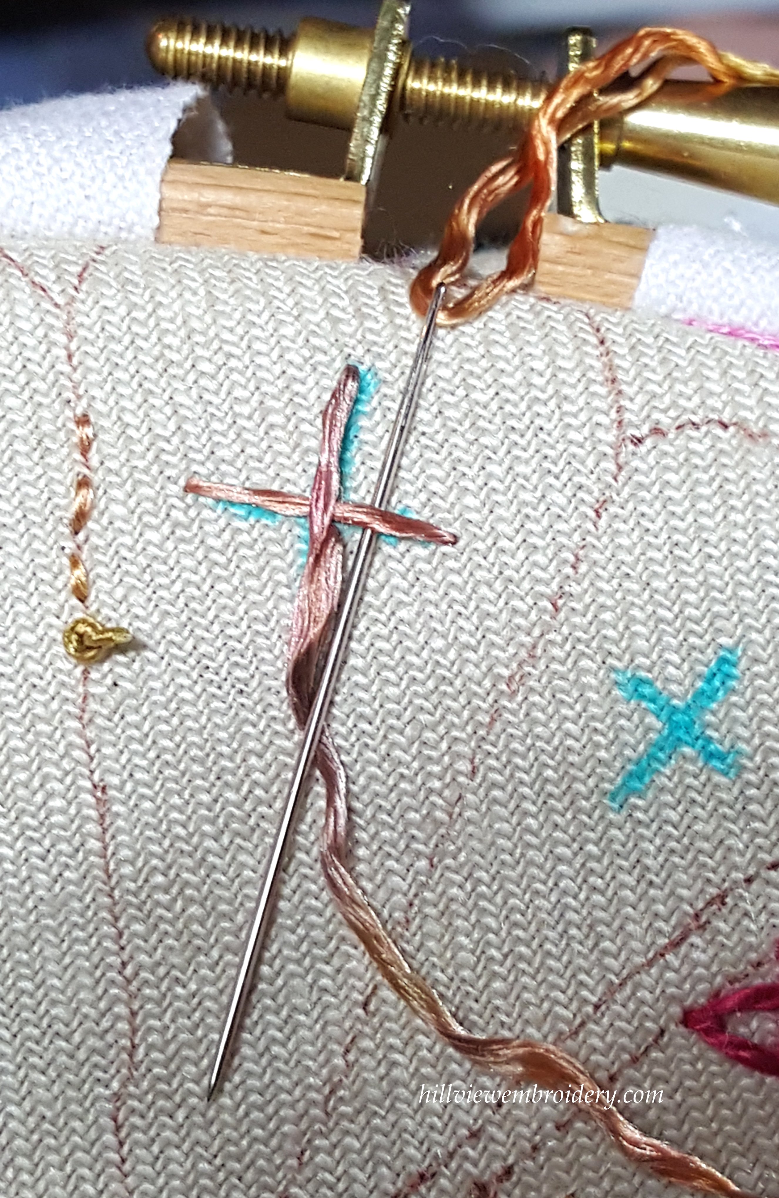 TAST 2016 Stitch 32 – Raised Cross stitch Flower - Hillview Embroidery