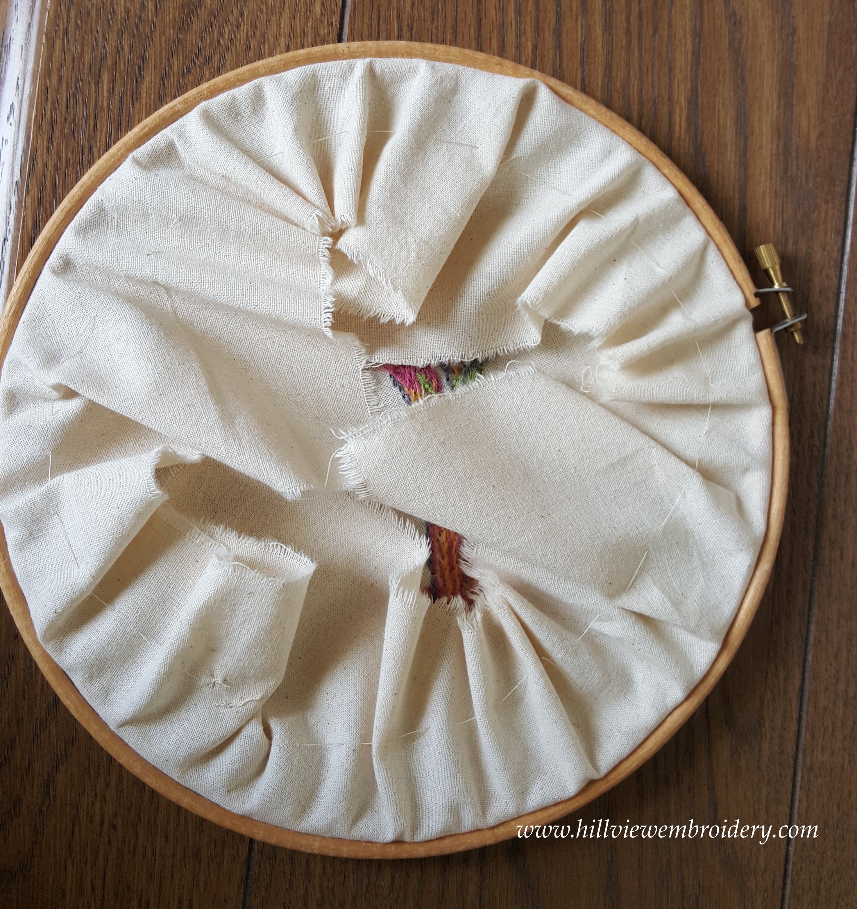 Finishing the crewel work dragonfly - Hillview Embroidery