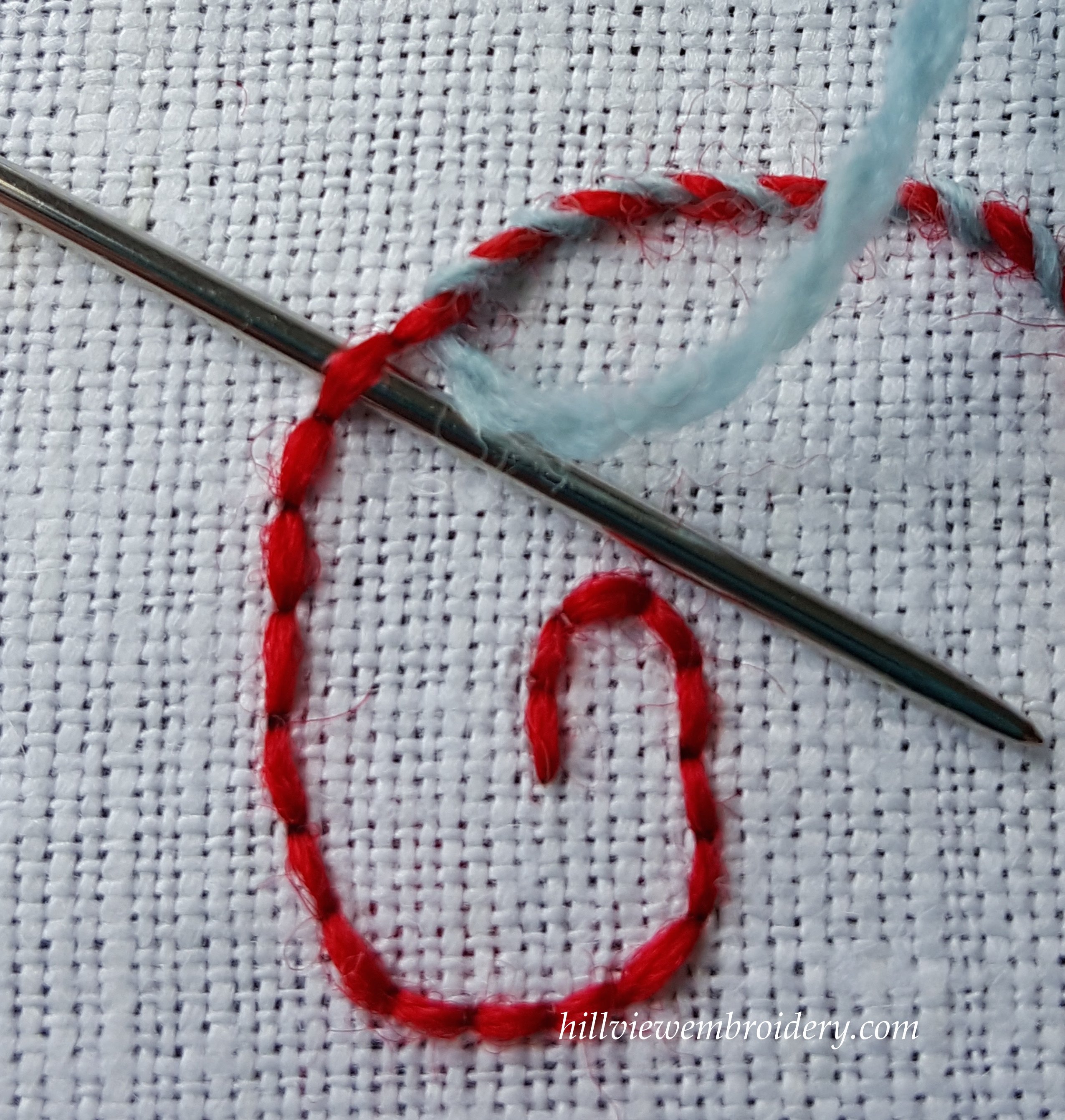 Step by Step – Whipped Backstitch - Hillview Embroidery